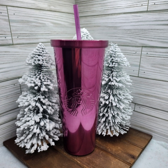 Starbucks | Kitchen | Rare Htf Starbucks Stainless Steel Berry Pink ...